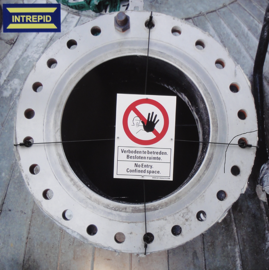 Our manhole protector sign for hazardous situations - ISP Products